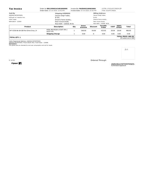 Invoice Hp Usb Pdf Governance Economies