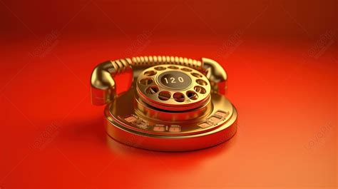 빨간색 배경에 빈티지 레트로 로터리 다이얼러 그림 3d 렌더링된 빈티지 디자인 로터리 배경 다이 배경 빨간색 배경