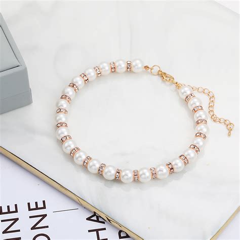 Badu Bg Диамантено колие с перли за кучета Бижута за малки кучета Дрехи за момичета Аксесоари за