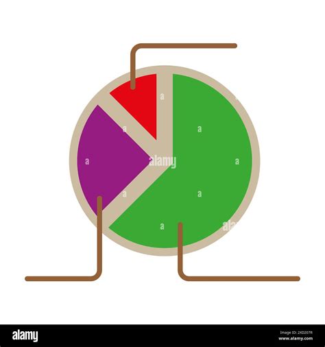 Colorful Pie Chart Segmented Data Visualization Vector Business Graphic Statistical Analysis