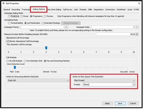 Administrator Outbound Max Queue Time