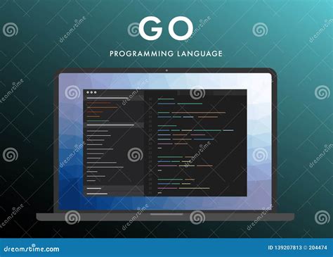 Go Programming Language Stock Vector Illustration Of Application
