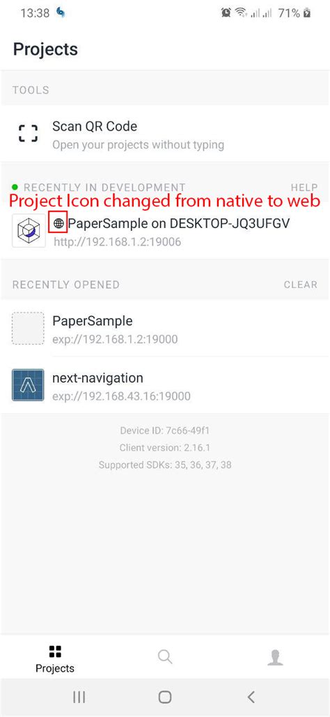 why react native expo open on android web browser stack overflow