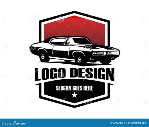 Pontiac Gto The Silhouette Judge Isolated White Background View From Side Vector Illustration