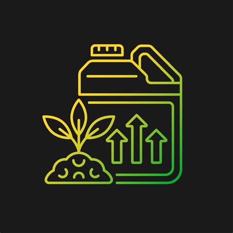 Growth Enhancer Gradient Vector Icon For Dark Theme Plant And Crops Growing Accelerator