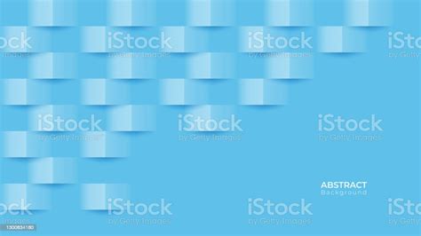 Abstract 3d Modern Square Banner Background Blue Sky Geometric Pattern Texture Vector Art