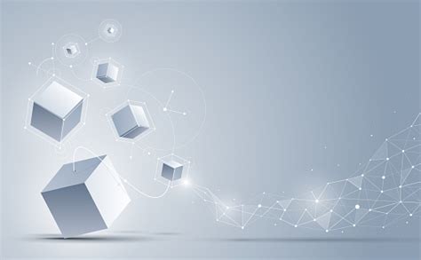 3d 큐빅 추상 배경 벡터 연결 형상 조각과 배경입니다 과학 및 기술입니다 큰 데이터 및 인터넷 연결 벡터 일러스트입니다 입방체에 대한 스톡 벡터 아트 및 기타 이미지