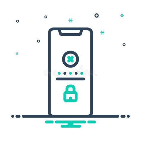 Mix Icon For Incorrect Wrong And Locked Stock Vector Illustration Of