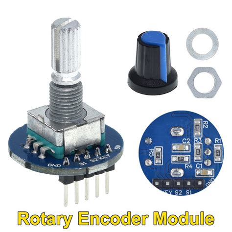 rotating potentiometer knob cap digital control module rotary encoder controller switch 5v diy