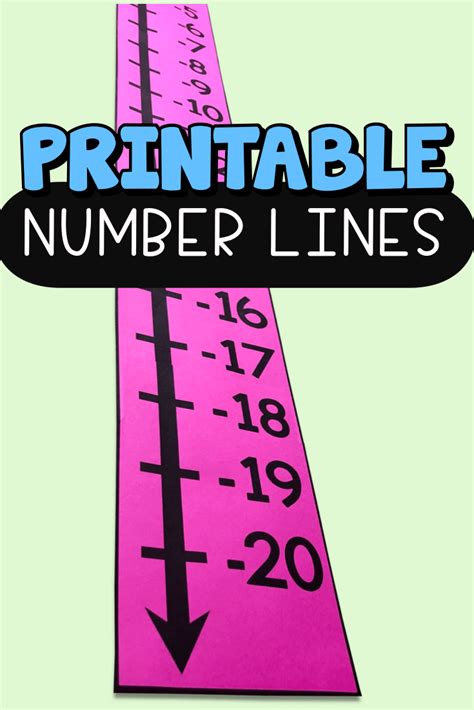 My Math Resources Printable Number Lines Worksheets Library