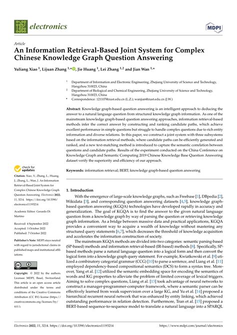 Pdf An Information Retrieval Based Joint System For Complex Chinese