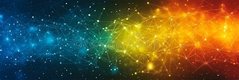 Global Network Connections Glowing Lines And Dots Depicting Data Flow In A Technological