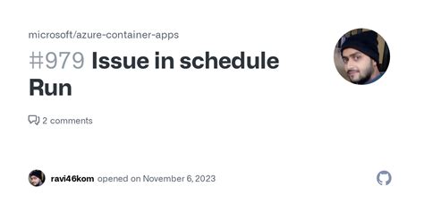 Issue In Schedule Run · Issue 979 · Microsoftazure Container Apps