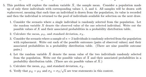 Solved This Problem Will Explore The Random Variable X Chegg Com