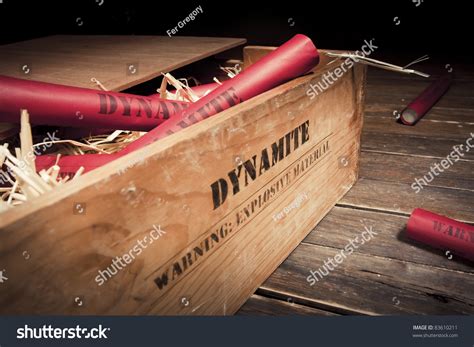 High Contrast Photo Of Dynamite Sticks On A Box 83610211 Shutterstock