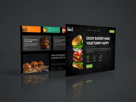 Burger Restaurant Web Design Behance