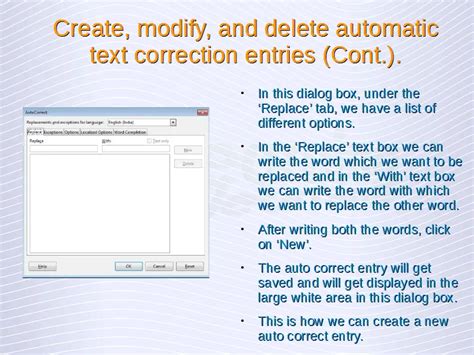 advanced word processing automatic text correction