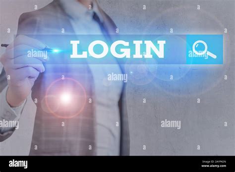 Handwriting Text Writing Login Conceptual Photo Entering Website Blog Using Username And