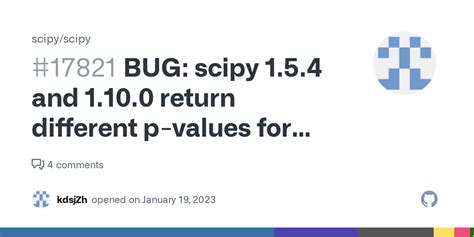 Bug Scipy 154 And 1100 Return Different P Values For Same Data