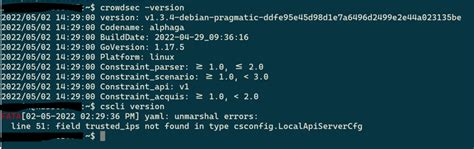 Bug Cscli Yaml Unmarshal Errors · Issue 1499 · Crowdsecurity