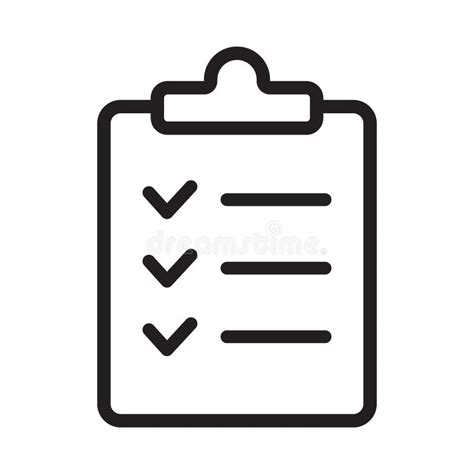 Checklist Icon Clipboard Icon Stock Vector Illustration Of Form