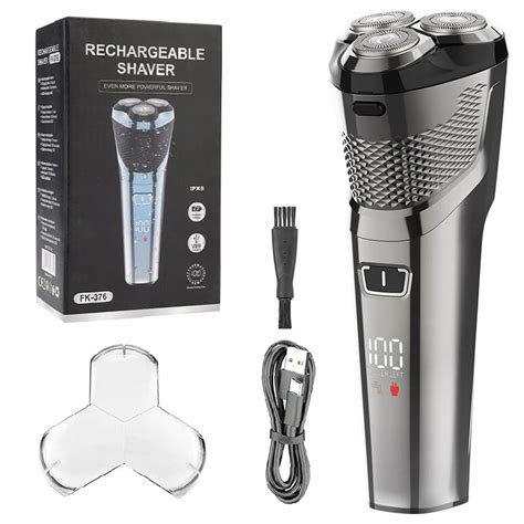 Powerful Rotary Electric Shaver For Men Wet Dry Facial Electric Razor