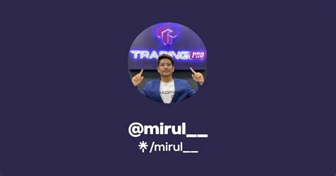 Mirul Twitter Instagram Facebook Tiktok Linktree