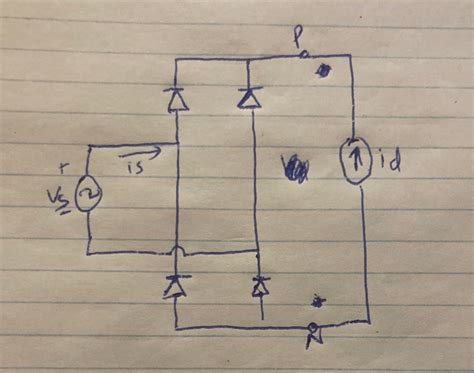 Solved 5 4 In The Single Phase Diode Rectifier Circuit Shown