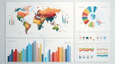 Comprehensive Data Visualization Posters With World Map And Various