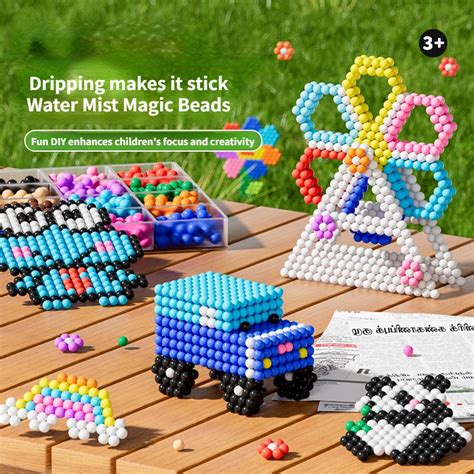 어린이 구슬 약시 착용 구슬 목걸이 소녀 퍼즐 수제 Diy 재료 패키지 유치원 구슬 장난감 Best5 Digital Shop