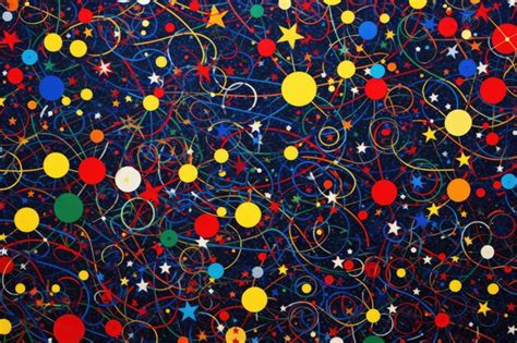 Premium Photo A Playful Pattern Of Interlocking Circles And Stars In