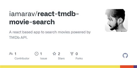 Github Iamaravreact Tmdb Movie Search A React Based App To Search Movies Powered By Tmdb Api