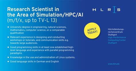 Hlrs High Performance Computing Center Stuttgart On Linkedin Careers
