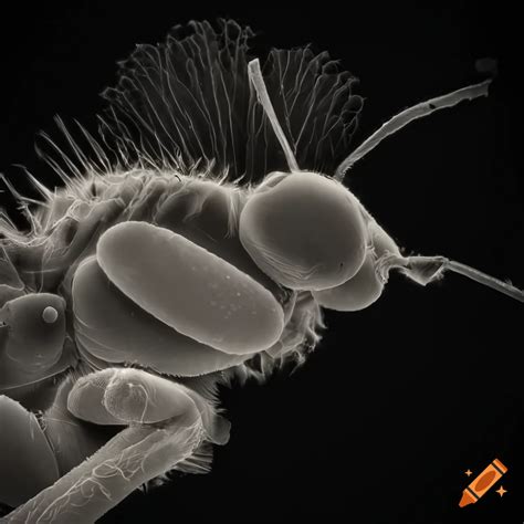 Many Insect Hairy Wings Raster Electron Microscope Photo Hires