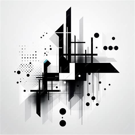 Premium Ai Image A Black And White Picture Of A Black And White Abstract Composition
