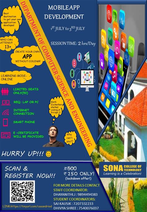 Mobile App Development Training Organized By Department Of Cse Sona College Of Technology