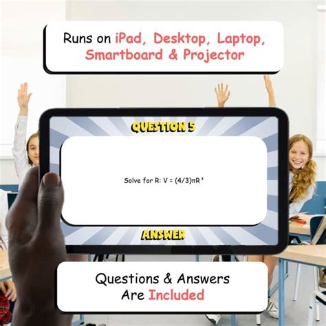 Solving Literal Equations Sorry Math Game No Prep Grade 9 Review
