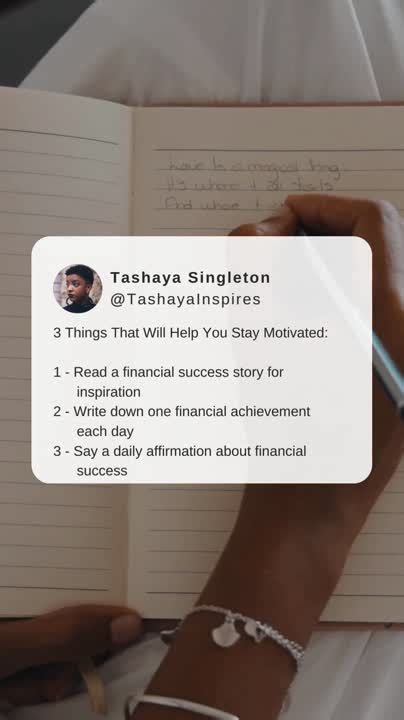 Tasha Singleton Crm Cic On Linkedin Remember Journey To Achieve And Maintain Financial