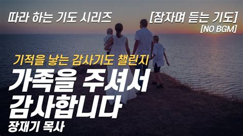 따라하는 기도시리즈 감사8 가족을 주신 하나님께 감사 기도 잠자며 듣는 기도 장재기 목사 감사기도를 댓글란에 적어주세요 No Bgm Youtube