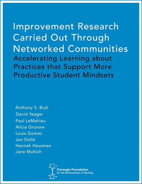 Improvement Research Carried Out Through Networked Communities Accelerating Learning About