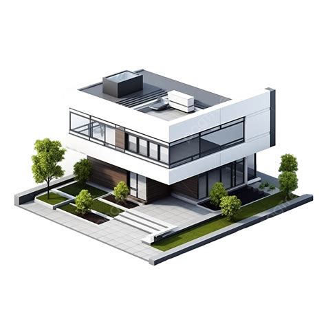 Isometric Minimalist Modern Home Modern Minimalist Isometric Png
