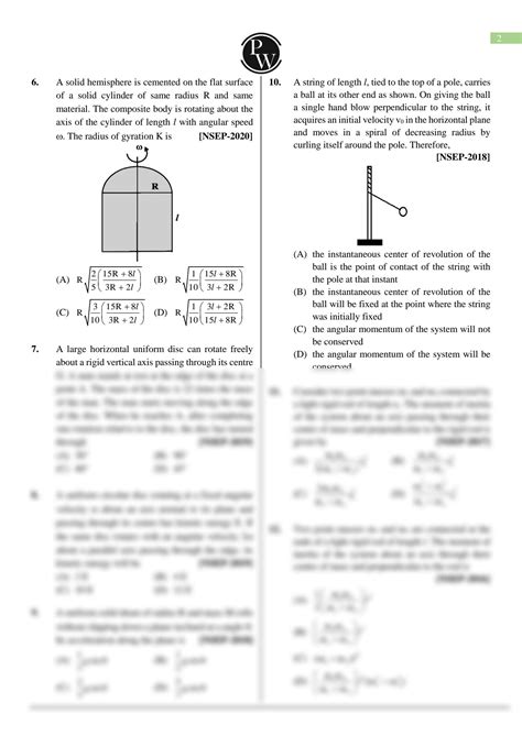 SOLUTION Rotational Motion Practice Sheet Pyq Only Pdf Studypool