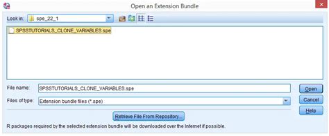 Spss Extension Bundles
