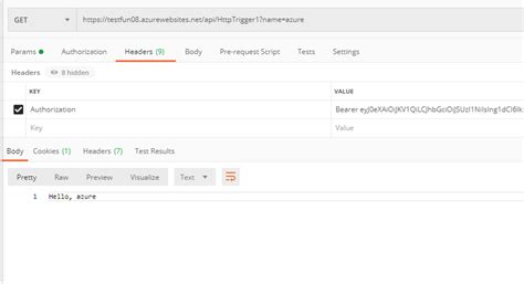 Calling An Azure Function Secured By Aad Stack Overflow