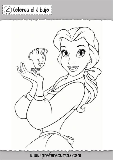 Dibujos De Princesas Disney Bella Dibujos De Walt Disney Colorear