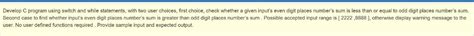 Solved Develop C Program Using Switch And While Statements