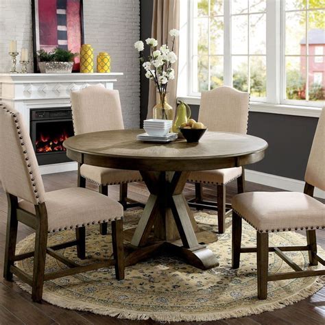 Light Brown Round Dining Tables