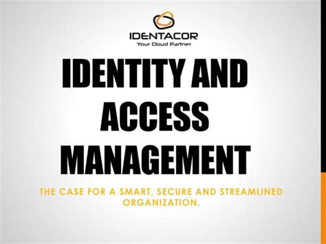 Identity And Access Management Pptx