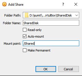 ChoudharySumit Shared Folder Access In Oracle Virtual Box Linux VM