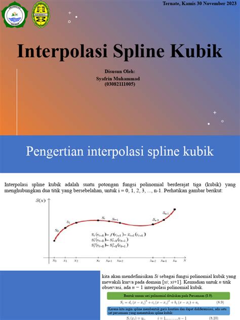 Interpolasi Linear Cubic Spline Pdf